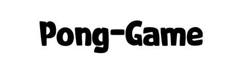 Pong Game Font Details And Characters —