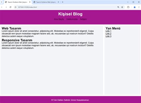 Css Flex Ile Basit Sayfa Tasarımı Tasarım Kodlama
