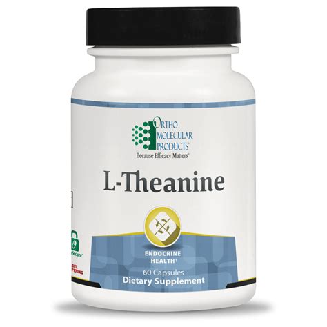 L Theanine 60 Capsules By Ortho Molecular
