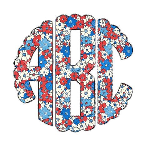 4 Initial Monogram Etsy