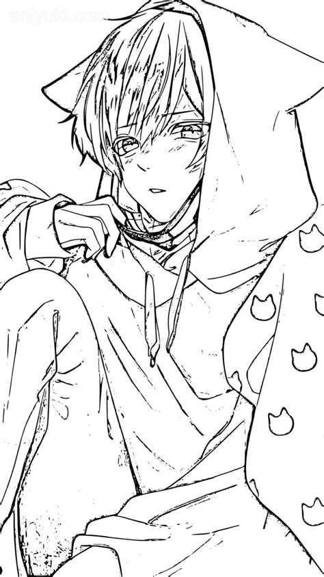 Chico Anime Para Colorear Imprimir E Dibujar Dibujos Colorear Com