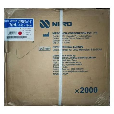 Nipro 1ml Syringe At Rs 350unit Medical Syringes In Indore Id