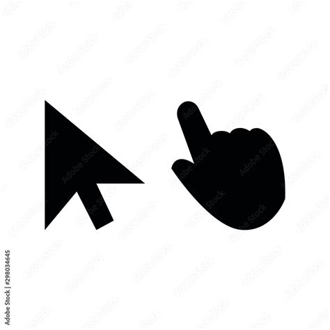 Pointer Cursor Icons Mouse Clicking And Grab Hand Vector Isolated