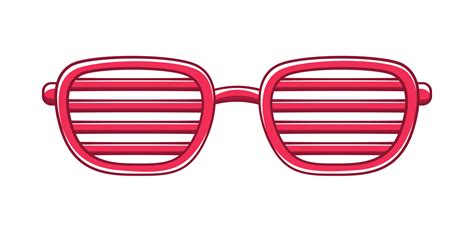 Red Shutter Glasses Shades Sunglasses Clipart Funky Party Eyewear