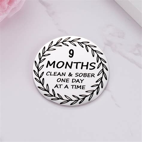 Moneda De Sobriedad De 1 A 30 Años Ficha De Recuperación De 1 A 11