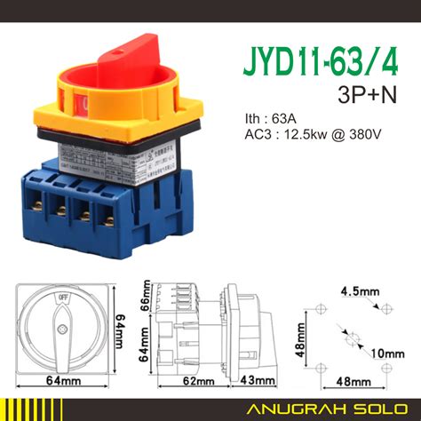 Jual Cam Switch On Off 3 Phase 25a 32a 63a Jyd11 3 Cafed 3 Pole 25a 32a 63a Shopee Indonesia