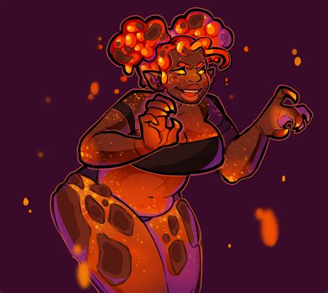 Magma Slime Girl By Ratbrainedroo On Deviantart
