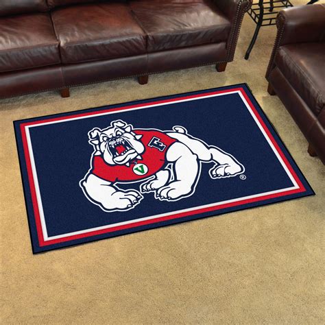 Fresno State Collegiate 4x6 Plush Rug Made In The Usa