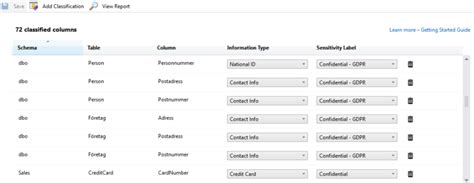 Ssms Data Classification Part Sql Service