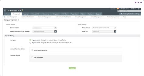 Active Directory Migration Tool Admanager Plus