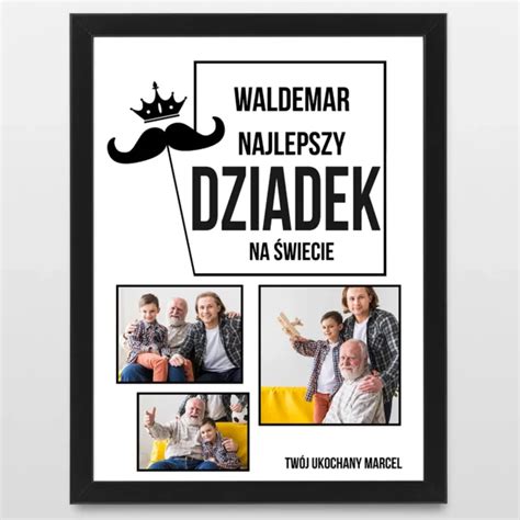 Plakat dla dziadka NAJLEPSZY DZIADEK na świecie