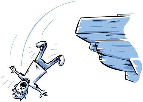 Falling Off A Cliff Cartoon Clip Art Library
