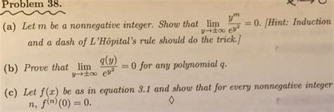 Solved Let M Be A Nonnegative Integer Show That Limy