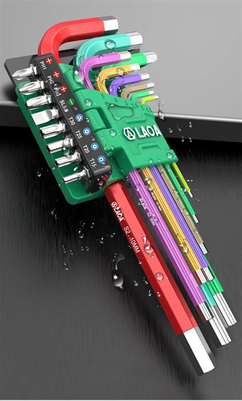 Laoa Colored Hexagonal Wrench Set Hexagonal Screwdriver Hexagonal