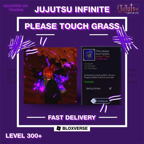 Please Touch Grass Jujutsu Infinite Jji Unobtainable Title