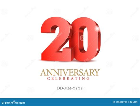 Aniversario N Meros Rojos D Ilustraci N Del Vector Ilustraci N De