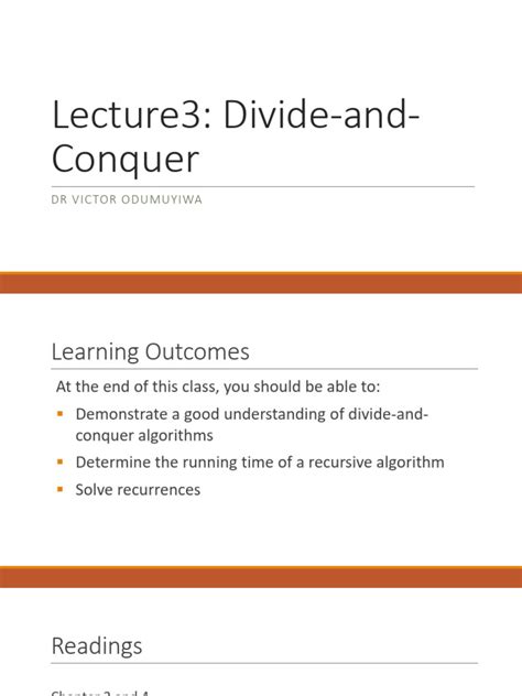 L3 Divide And Conquer Ts Pdf Computational Science Applied
