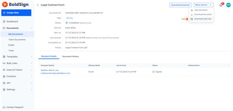 How To Download The Audit Trail Document