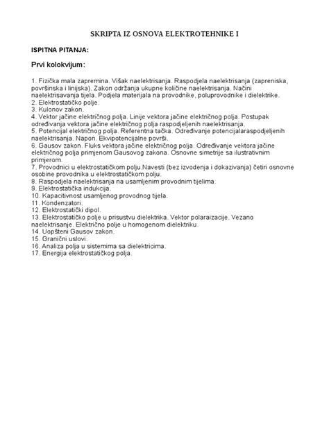 Skripta Iz Osnova Elektrotehnike I Pdf