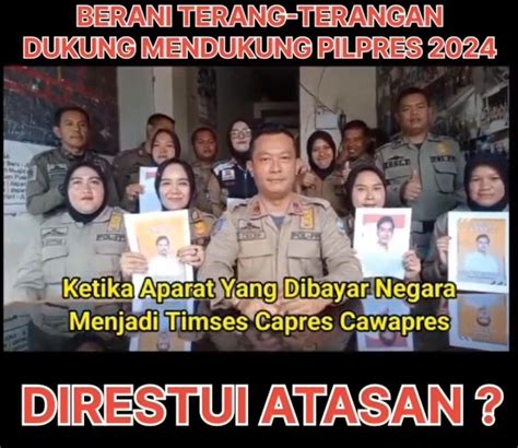 Anggota Satpol PP Garut Dukung Gibran Dilaporkan Ke Bawaslu
