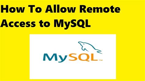 Setting Up A Remote Mysql 8 Database Connection Enable Remote Mysql 8 Connection Youtube