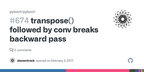 Transpose Followed By Conv Breaks Backward Pass · Issue 674