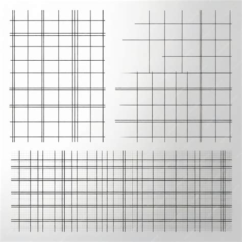 Grid Vector Set White Background Isolated A High Quality Premium Ai Generated Vector