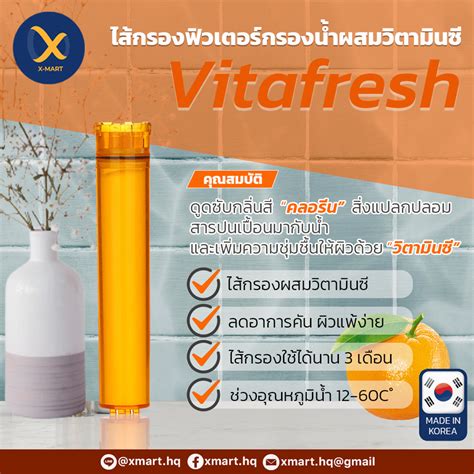 ไส้กรองน้ำฝักบัว ลดคลอรีน เสริมภูมิคุ้มกัน บำรุงผม บำรุงผิว Vitafresh