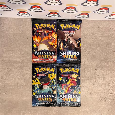 Shining Fates Booster Pack Art Set X4 Poke Heaven