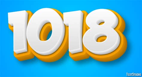 1018 Text Effect And Logo Design Number
