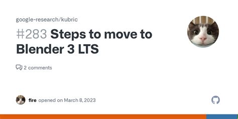 Steps To Move To Blender LTS Issue Google Research Kubric GitHub