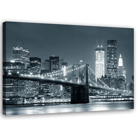 Tableau Pont Et La Ville 120 X 80 Cm Leroy Merlin