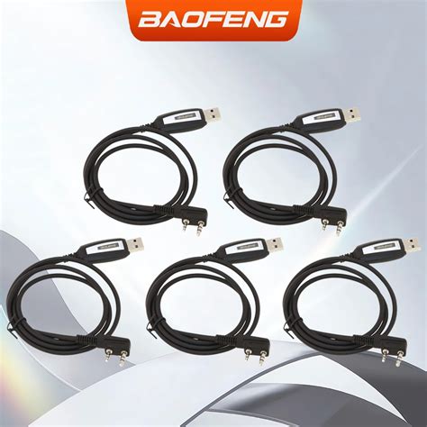 5 Pcs Baofeng Usb Programming Cable Walkie Talkie Coding Cord K Port Program Wire Usb Cable