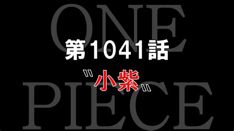 【感想】ワンピース第1041話〝小紫〟cp 0標的をロビンから〝麦わらのルフィ〟へ