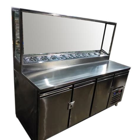 Stainless Steel Chat Display Counter For Street Food Stall At Piece In Kolhapur