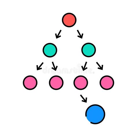 Breadth First Search Bfs Icon Color Illustration Stock Illustration Illustration Of Editable