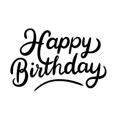 Premium Vector Happy Birthday Handwriting Inscription Concept Happy