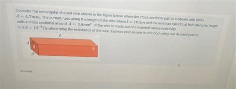 Solved Consider The Rectangular Shaped Wire Shown In The Chegg Com
