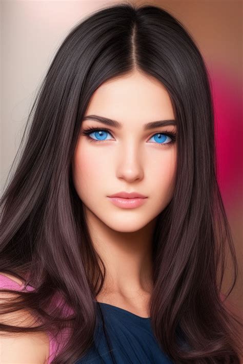 Dark Black Hair Blue Eyes
