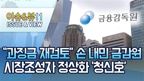 과징금 재검토 손 내민 금감원시장조성자 제도 정상화 언제쯤 머니투데이방송 뉴스 Youtube