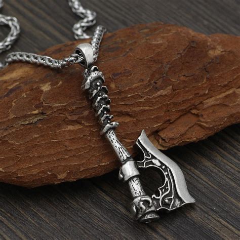 Battle Axe Pendant Necklace Viking Axe Necklace Axe Pendant Etsy