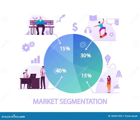 Segmentation Concept Idea Of Dividing People Into Segments Vector