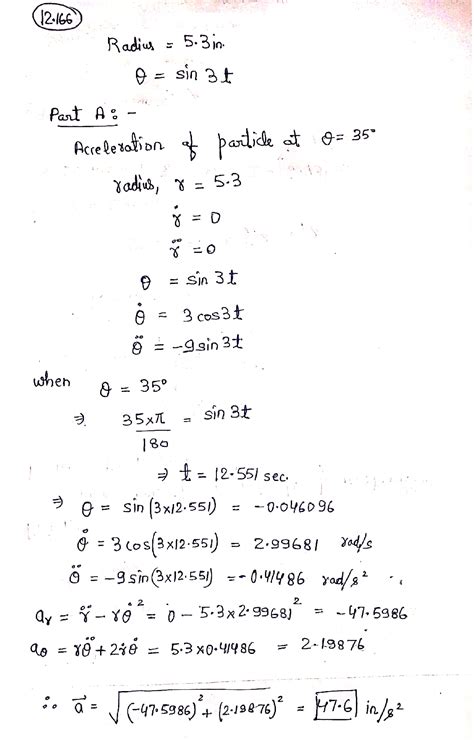 Solved A Particle Is Moving Along A Circular Path Having A Radius Of 5