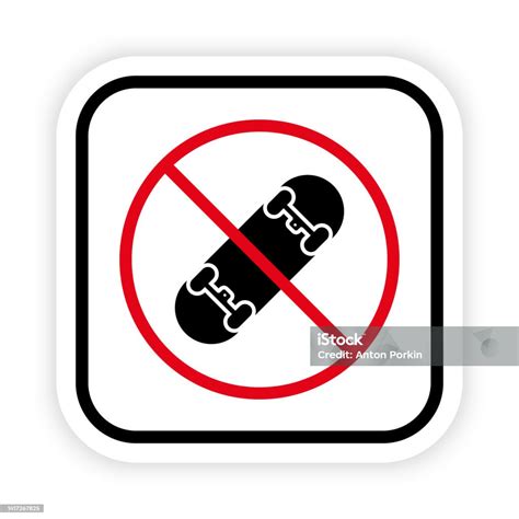 스케이트 보드 금지 스케이트 보드 금지 블랙 실루엣 아이콘 허용되지 않는 스케이팅 사인 금지 된 스케이터 장비 데크 휠 픽토그램 스케이트보드 스톱 기호 격리된 벡터 일러스트