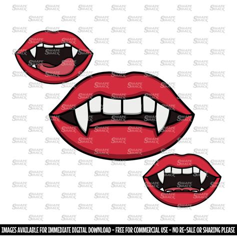 Vampire Teeth Fangs Halloween Dracula Mouth Lips Clipart Symbol