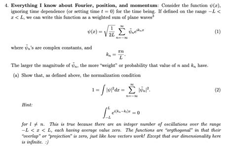 Solved 4 Everything I Know About Fourier Position And