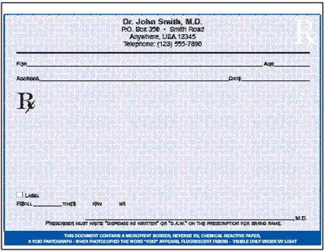 Veterinary Prescription Template