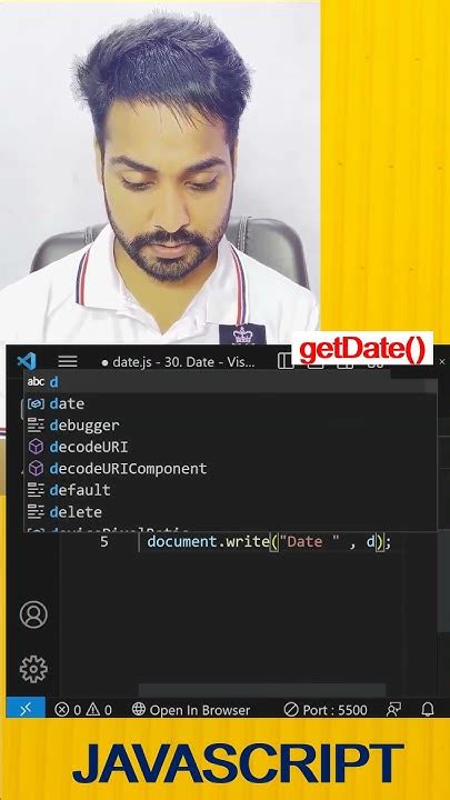 get date method in javascript youtube