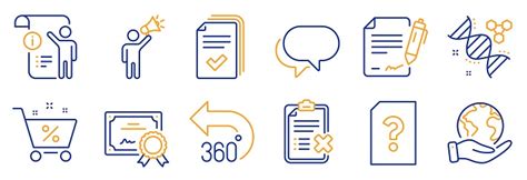 토크 버블 유인물 360도 와 같은 기술 아이콘 세트입니다 벡터 Dna에 대한 스톡 벡터 아트 및 기타 이미지 Dna 각도