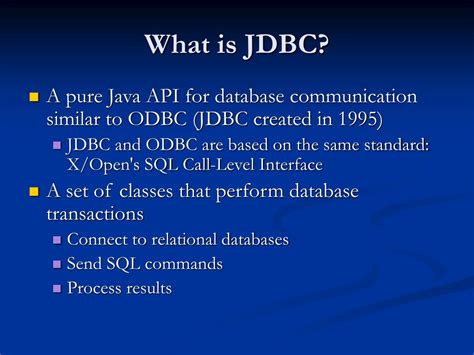 PPT JDBC PowerPoint Presentation Free Download ID